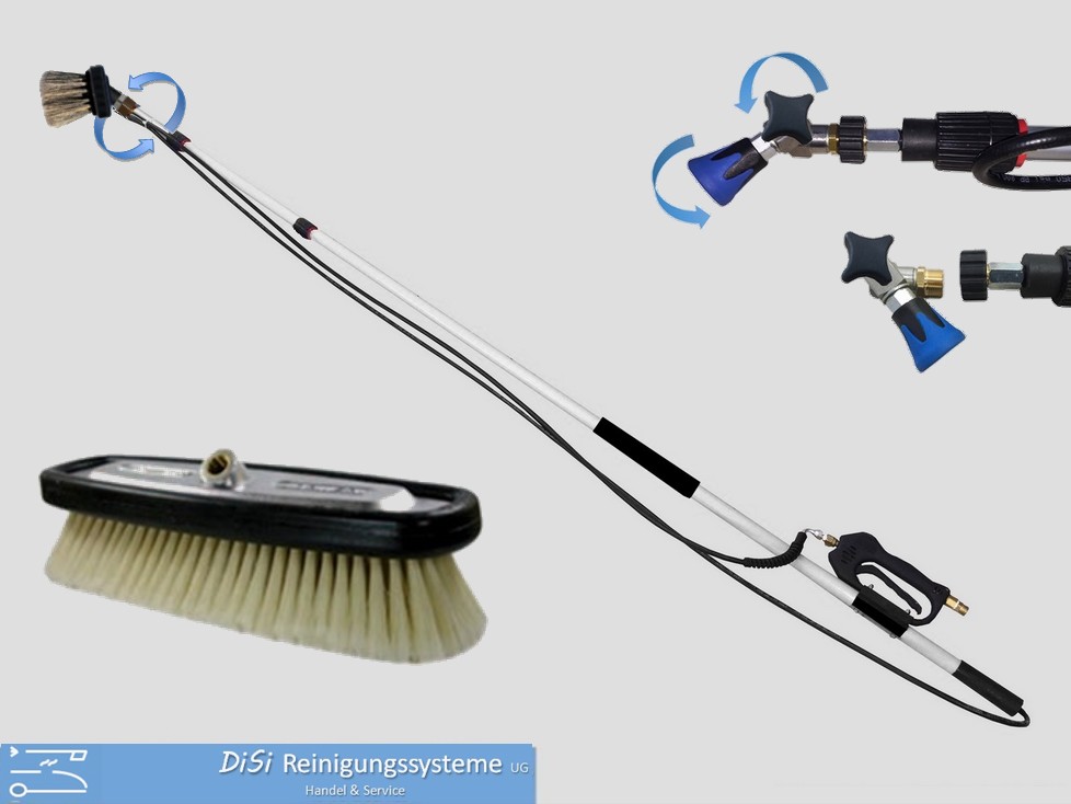 Hochdruck Teleskoplanze wasserführende Nylon-Bürste Knickgelenk (0°-120 ...